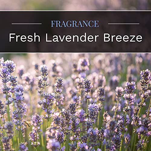 Candle-lite Scented Candles, Fresh Lavender Breeze Fragrance, One 18 oz. Single-Wick Aromatherapy Candle with 110 Hours of Burn Time, Light Purple Color