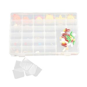 Bulfyss Transparent Jewellery Case | Organiser With Adjustable Dividers | Multipurpose Storage of Pills, Stationery, Screws | Light-Weight & Travel Friendly | Pack of 2, transparent 28 x 19 x 4.5 cm