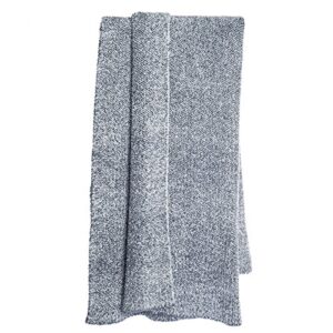 barefoot dreams cozychic® heathered throw slate blue/white one size