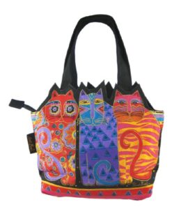 laurel burch `tres gatos` medium tote bag three cats