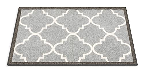 Well Woven Kings Court Brooklyn Trellis Modern Grey Geometric Lattice 2' x 3' Mat Accent Indoor/Outdoor Rug