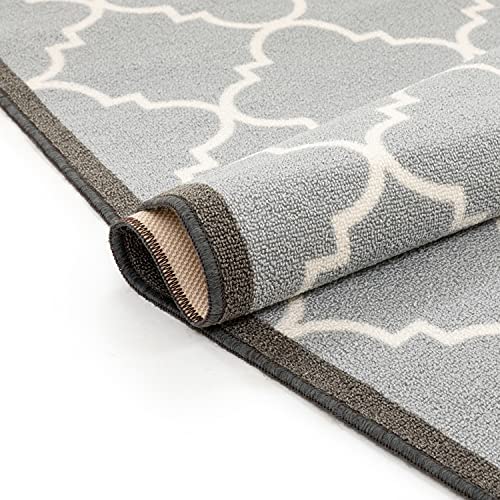 Well Woven Kings Court Brooklyn Trellis Modern Grey Geometric Lattice 2' x 3' Mat Accent Indoor/Outdoor Rug