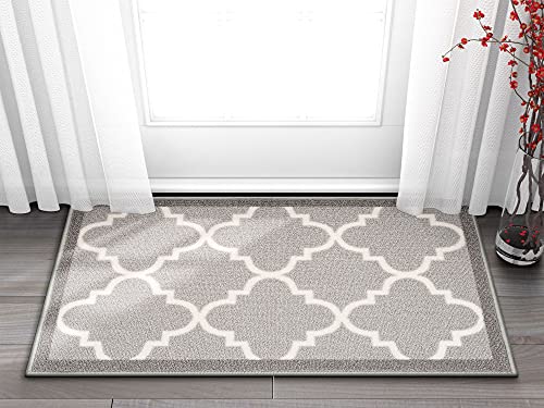 Well Woven Kings Court Brooklyn Trellis Modern Grey Geometric Lattice 2' x 3' Mat Accent Indoor/Outdoor Rug