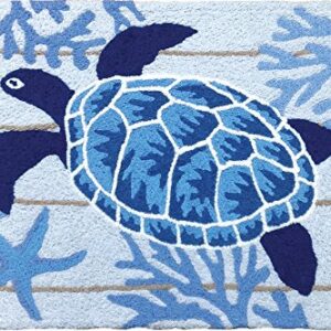 Jellybean Indigo Sea Turtle Accent Rug 20 x 30 inches