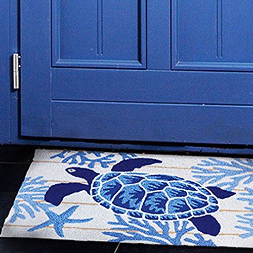 Jellybean Indigo Sea Turtle Accent Rug 20 x 30 inches