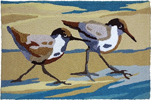 Jellybean Indoor/Outdoor Decorative Sandpiper Pair Accent Rug - 20" X 30"