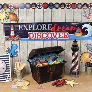 Teacher Created Resources Large Plastic Treasure Chest Classroom Rewards Pirate Party Goody Box (TCR8759)