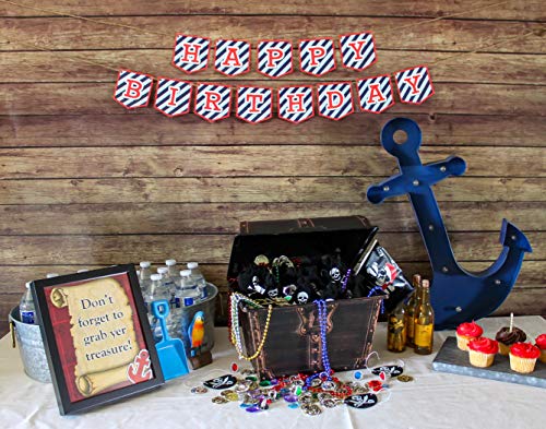 Teacher Created Resources Large Plastic Treasure Chest Classroom Rewards Pirate Party Goody Box (TCR8759)