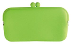 silicone gamaguchi case, hachi green