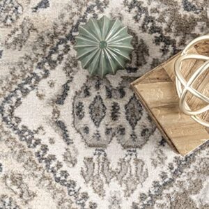 nuLOOM Becca Vintage Tile Area Rug, 6' 7" x 9', Beige