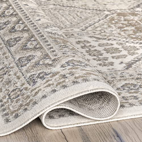 nuLOOM Becca Vintage Tile Area Rug, 6' 7" x 9', Beige