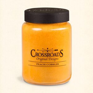 peach cobbler jar candle – 26oz.