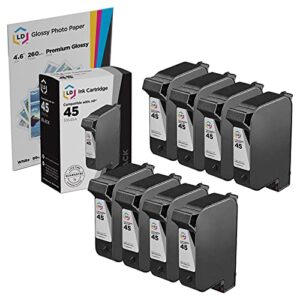 ld products remanufactured hp 45 51645a ink cartridge compatible replacement for photosmart 1000 1100 1100xi 1115 1115cvr 1215 1215vm 1218 1315 1315vm p1000 p1000xi p1100 p1100xi p2100 (black, 8-pack)