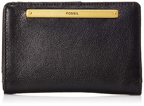 Fossil Women's Liza Leather Wallet Multifunction, Black (Model: SL7986001)