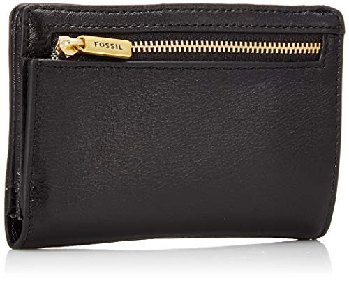 Fossil Women's Liza Leather Wallet Multifunction, Black (Model: SL7986001)