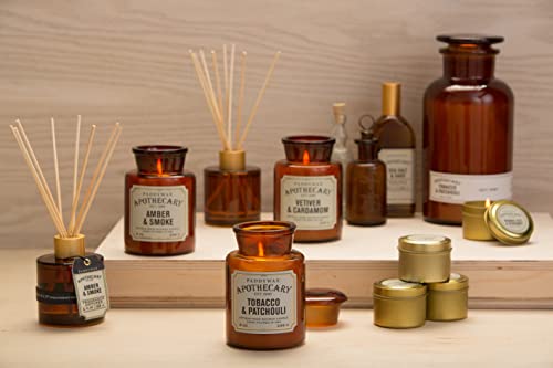 Paddywax Candles APG806 Apothecary Collection Soy Wax Blend Candle in Glass Jar, Medium, 8 Ounce, Tobacco & Patchouli