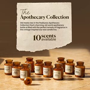 Paddywax Candles APG806 Apothecary Collection Soy Wax Blend Candle in Glass Jar, Medium, 8 Ounce, Tobacco & Patchouli