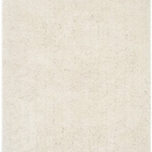 SAFAVIEH Venice Shag Collection 5' x 8' Pearl SG256P Handmade Glam 3-inch Extra Thick Area Rug