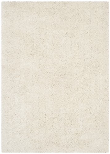 SAFAVIEH Venice Shag Collection 5' x 8' Pearl SG256P Handmade Glam 3-inch Extra Thick Area Rug