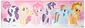 buyartforless my little pony (pink) characters 36×12 art print poster girl kids wall decor rarity fluttershy pinkie pie twilight sparkle rainbow dash apple dash