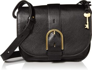 fossil womens crossbody, black, 8.75 l x 3.5 w 7 us