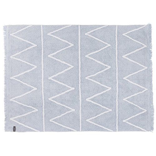 Lorena Canals USA Washable Rug Hippy Soft Blue, 4' x 5' 3"