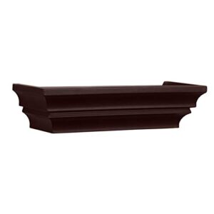 kieragrace madison contoured floating wall shelf espresso 24inch set of 3 mdf