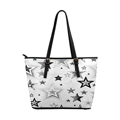 InterestPrint Top Handle Satchel HandBags Shoulder Bags Tote Bags Purse Hand-Drawn Stars