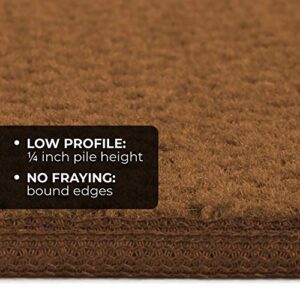 House, Home and More Skid-Resistant Carpet Indoor Area Rug Floor Mat - Toffee Brown - 3 Feet X 5 Feet