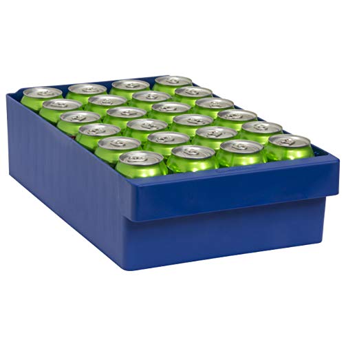 Akro-Mils 31118 AkroDrawer Stackable Plastic Storage Drawer Storage Bin, (17-5/8-Inch x 11-1/8-Inch x 4-5/8-Inch), Blue, (4-Pack)