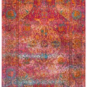 SAFAVIEH Luxor Collection 6'7" x 9'2" Fuchsia / Gold LUX318R Handmade Boho Chic Area Rug