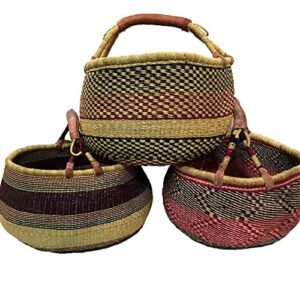 african basket – bolga basket, xlarge, assorted 1 ea