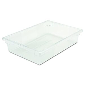 rubbermaid commercial 3308cle food/tote boxes, 8 1/2 gal, 26 w x 18 d x 6 h, clear