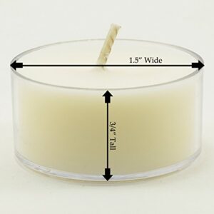 Winter Lodge, Soy Tealights, White Clear Cup Candles (Winter Lodge, 12 Pack)