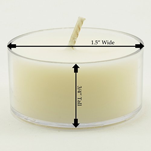 Winter Lodge, Soy Tealights, White Clear Cup Candles (Winter Lodge, 12 Pack)