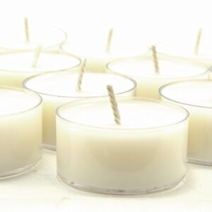 Winter Lodge, Soy Tealights, White Clear Cup Candles (Winter Lodge, 12 Pack)