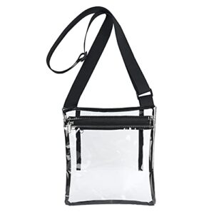 HULISEN Clear Crossbody Purse Bag, Stadium Approved, with Extra Inside Pocket