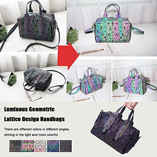 Handbags Womens Geometric Luminous Purse bags Ladies Top Handle Satchel Bags