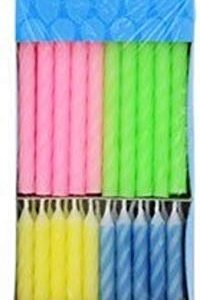 120 Spiral Birthday Candles 60 Pastel and 60 Spiral Brights