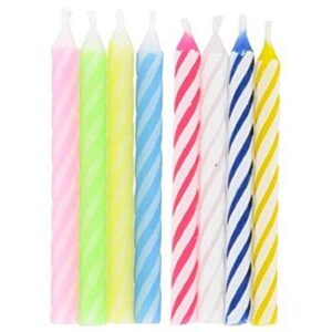 120 Spiral Birthday Candles 60 Pastel and 60 Spiral Brights