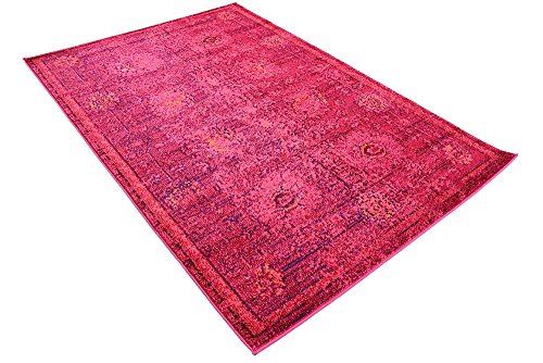 Unique Loom Medici Collection Vintage Botanical Traditional Red Area Rug (4' 0 x 6' 0)