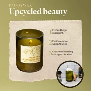 Paddywax Eco Collection Scented Soy Wax Jar Candle, 8-Ounce, Verbena & Lemongrass