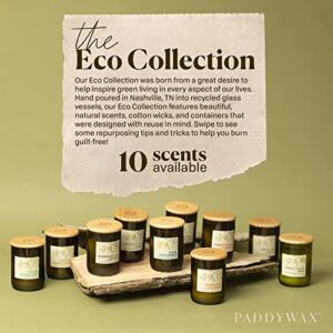 Paddywax Eco Collection Scented Soy Wax Jar Candle, 8-Ounce, Verbena & Lemongrass