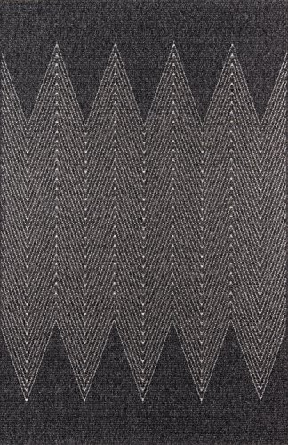 Momeni Rugs Como Contemporary Geometric Indoor Outdoor Area Rug 5'0" x 7'6" Charcoal