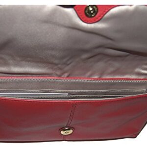 Coach Campbell Soft Leather Large Clutch Wristlet Wallet Red 50183