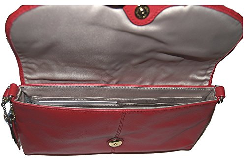 Coach Campbell Soft Leather Large Clutch Wristlet Wallet Red 50183