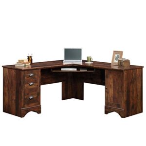 sauder harbor view corner computer desk, curado cherry finish