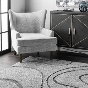 nuLOOM Carolyn Modern Shag Area Rug, 7' 10" x 10', Dark Grey