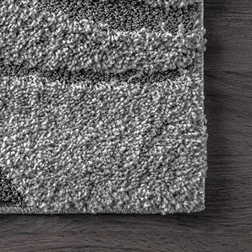 nuLOOM Carolyn Modern Shag Area Rug, 7' 10" x 10', Dark Grey