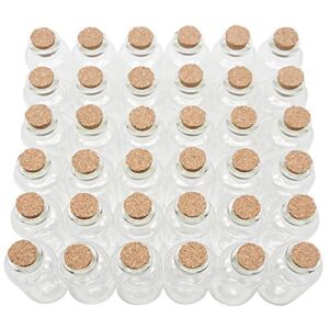 axe sickle 20 ml cork stopper glass bottles mini transparent glass bottles 36 pcs.